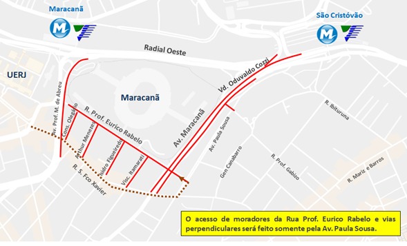 The area around Maracanã will have a special traffic plan for the ...