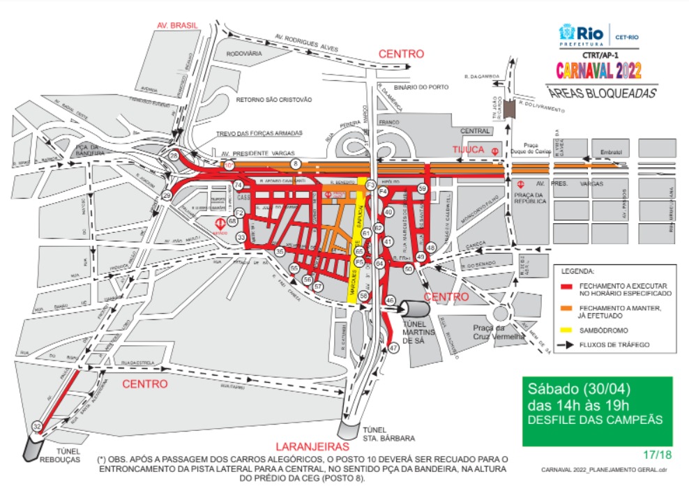 CET-Rio monta esquema especial de trânsito para o Desfile das Campeãs ...