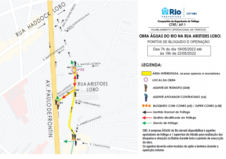 Via do Rio Comprido terá fechamento total para obras a partir desta ...