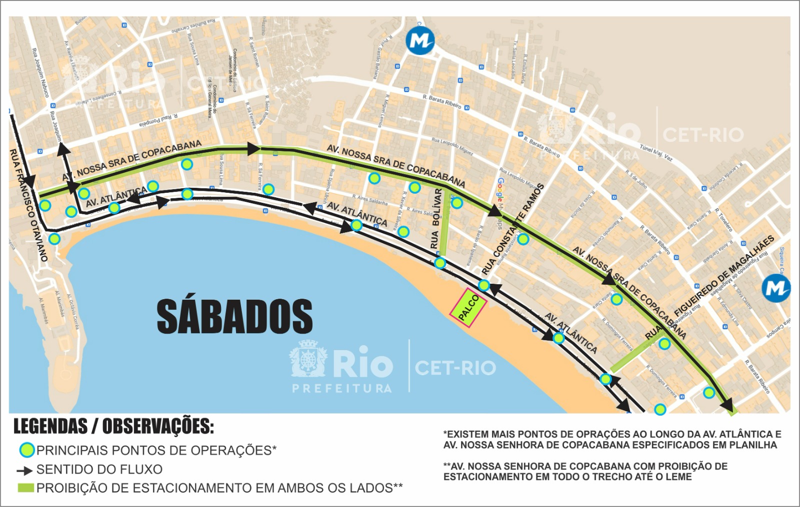 CET-Rio monta esquema de trânsito para evento na Praia de Copacabana no ...